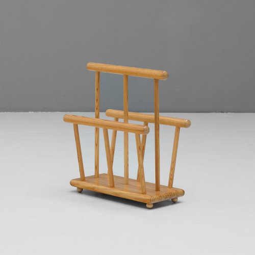 Pine Magazine Rack, 1970s for sale at Pamono