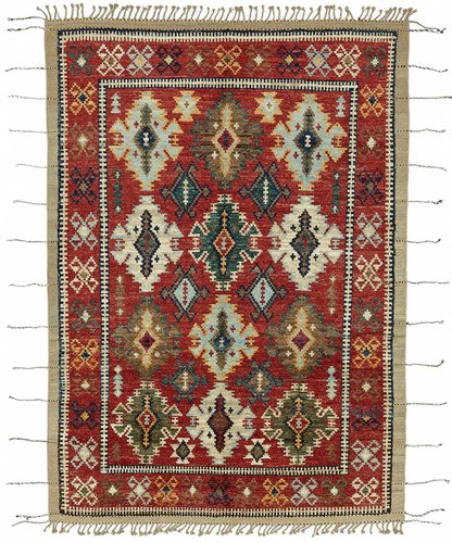 Modern Red Tribal Rug for sale at Pamono