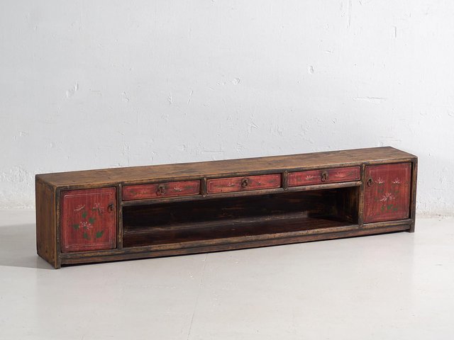 Antique Red TV Cabinet, 1900 for sale at Pamono