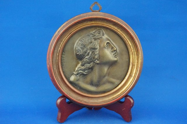 Medaglione antico in bronzo di Vincenzo Gemito, fine XIX secolo in ...