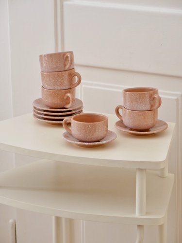 Vintage Ceramic Cups, 1980s, Set of 12 for sale at Pamono