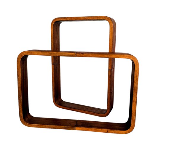 Czech Decorative Shelves by Ludvik Volak for Drevopodnik Holesov, 1960s ...