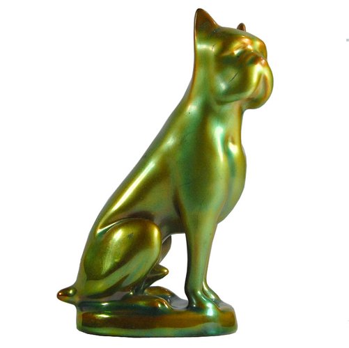 Eosine Zsolnay Dog Figurine, 1980s for sale at Pamono