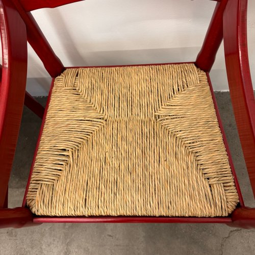 Red Carimate Chairs by Vico Magistretti for Cassina, Set of 4 for sale ...