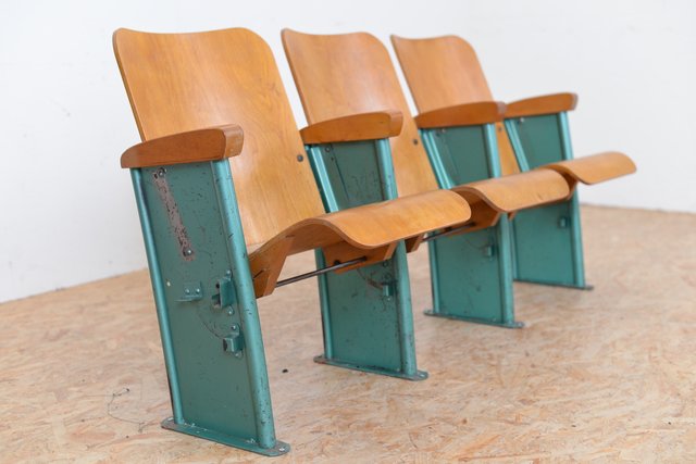 Vintage 3-Seater Cinema Bench for sale at Pamono