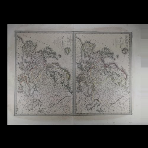 Antique Map Showing France Before and After the French Revolution ...