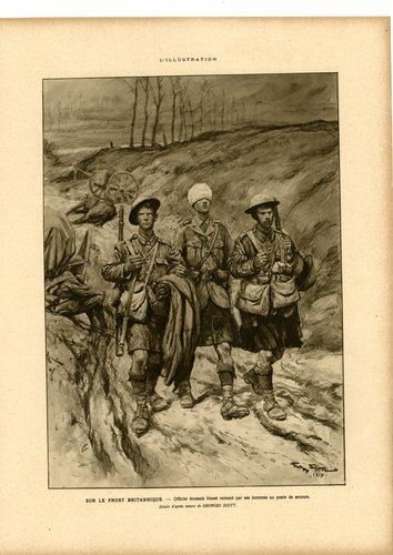 1914-18 the Great War Wounded Scottish Officer, Sur Le Front ...