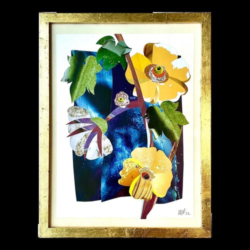 Maria Donata Papadia, Gossypium, Paper Collage, Framed for sale at Pamono