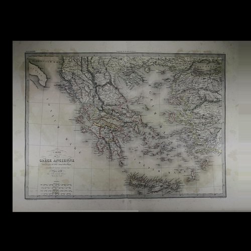 Antique Map of Ancient Greece Around Roman Times. An Original 1838 ...
