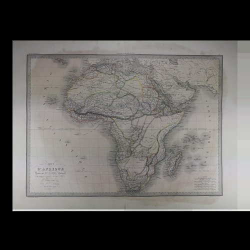 Antique Map of the African Continent in 1838. An Original 1838 First ...