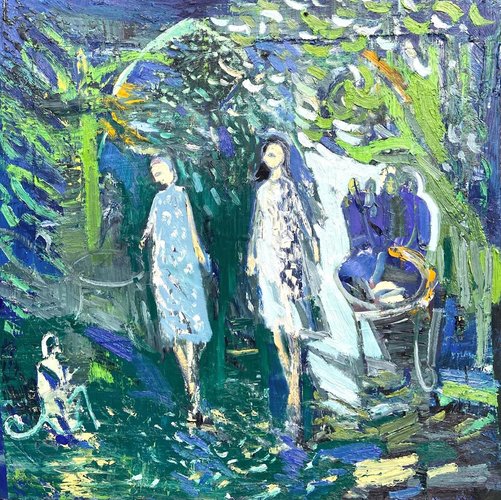 Paul Wadsworth, The Waitress and the Monkey, 2025, Oil Painting for ...