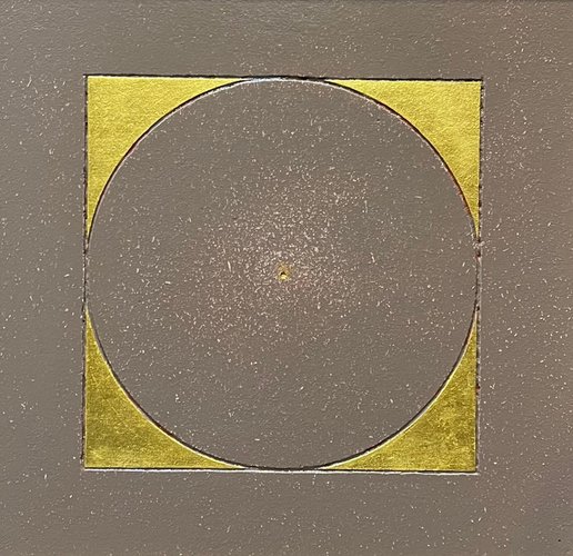 Aryana Gyselinck, The Sacred Geometry of Aries, Acrylic and Gold Leaf ...