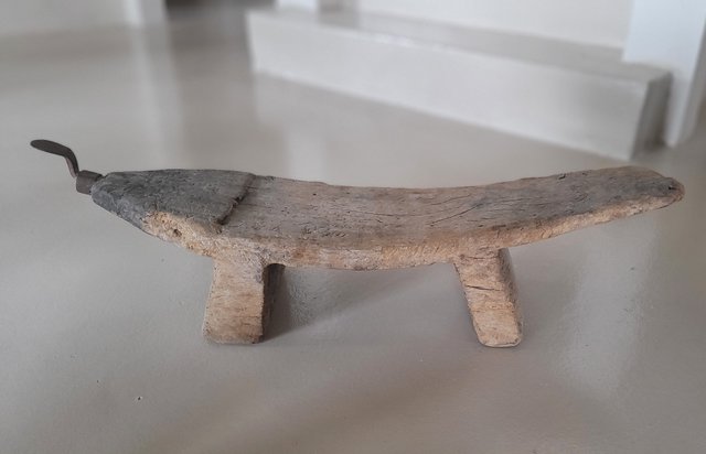 Antique Primitive Wooden Coconut Stool, 1800s for sale at Pamono