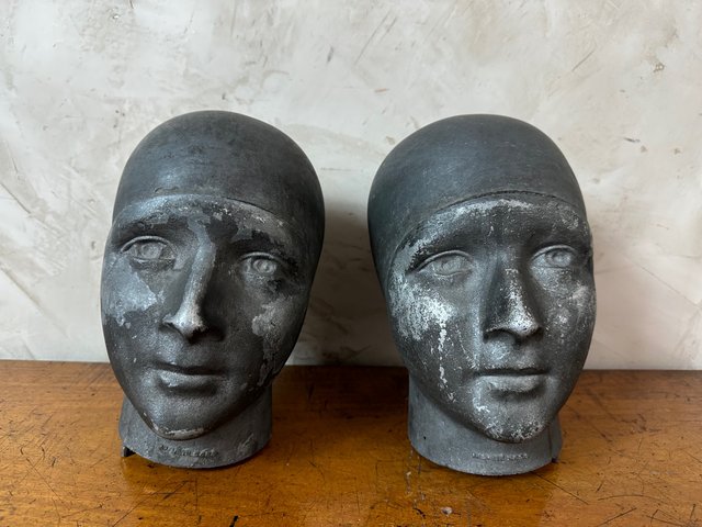 Vintage Hat Heads, 1920, Set of 2 for sale at Pamono