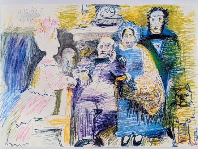 Pablo Picasso, Family Portrait, Art Print in Colors, 1966 for sale at ...