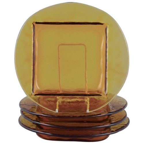 Scandinavian Glass Plates in Smoke-Coloured Art Glass, 1970s, Set of 4 ...