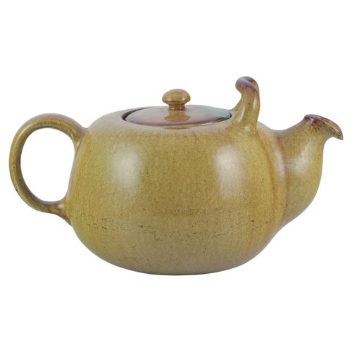 Very Large Ceramic Teapot in Uranium Yellow Glaze by Nils Kähler for ...