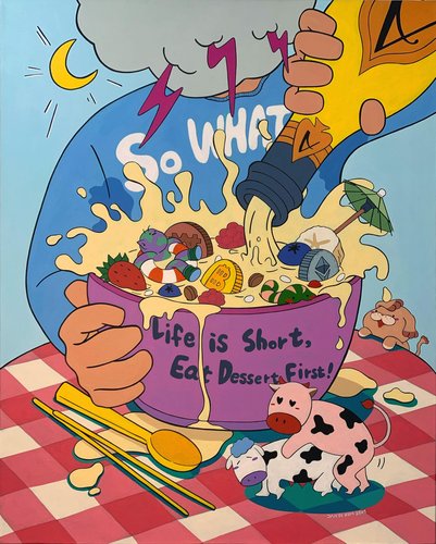 Kim Jandi, Oops, There Goes My Life, 2025, Acrylic on Canvas for sale ...