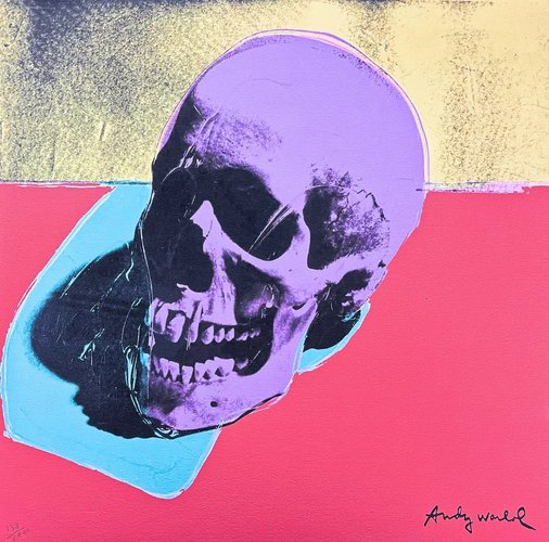 After Andy Warhol, Skull on a Red Background, 1980s, Print for sale at ...
