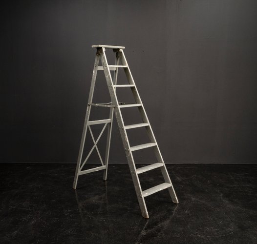 Vintage Folding Ladder in Grey for sale at Pamono