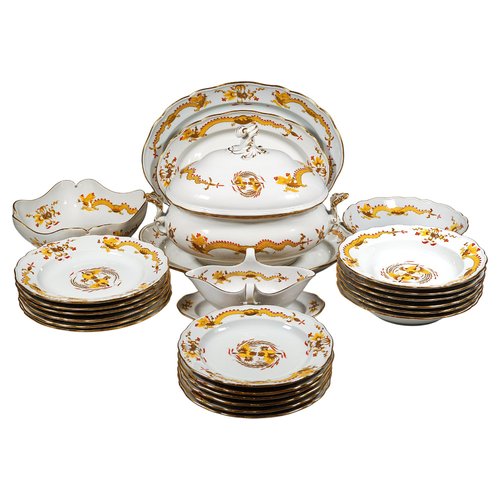 Vintage Dinner Set from Meissen, 1920s, Set of 25 for sale at Pamono