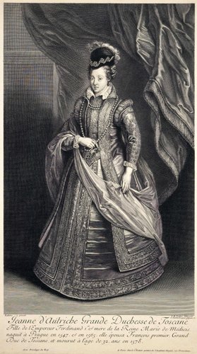 Gérard Edelinck, Joan of Austria, 1707, Copperplate Engraving for sale ...