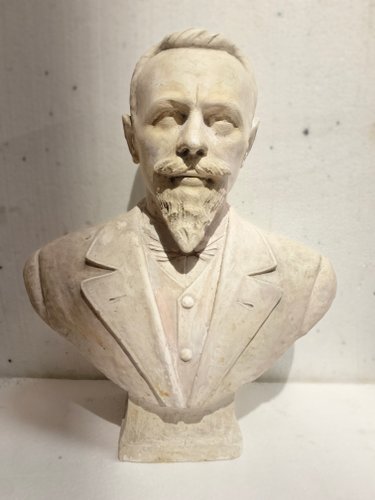 Sculpted Plaster Cast Bust of a Notable Person by Rilleux, 20th Century ...