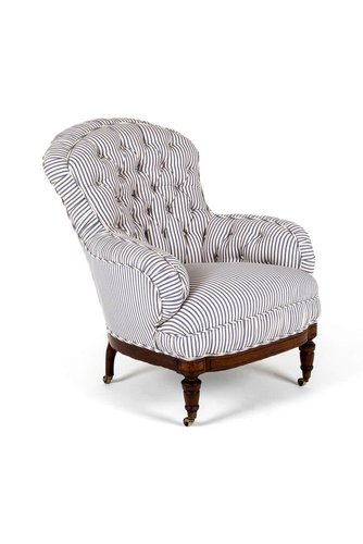 Overstuffed Victorian Button Back Chair for sale at Pamono