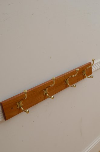 Victorian Coat Rack with Hooks in Walnut, 1880s for sale at Pamono