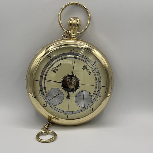 Vintage Japanese Brass Pocket Watch Wall Barometer, 1970s for sale at ...