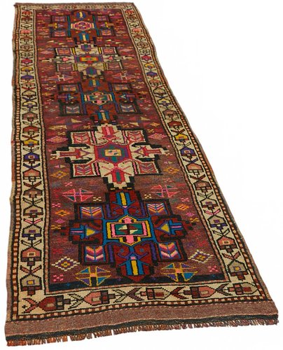 Red Bohemian Runner Rug for sale at Pamono