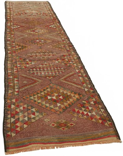 Bohemian Brown Runner Rug for sale at Pamono