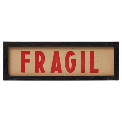 Vintage Spanish Framed Poster Fragil in Modern Typography, 1950 for ...