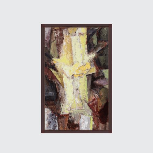 Allan Schmidt, Yellow Shapes, 1960s, Oil on Canvas for sale at Pamono