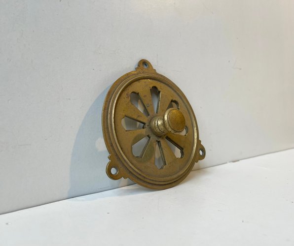 Vintage French Butterfly Air Vent in Brass, 1950s for sale at Pamono