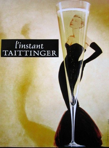 Taittinger Champagne Poster, 1988 for sale at Pamono
