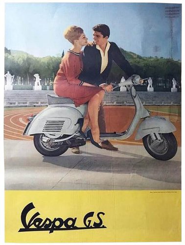 Vespa GS Poster, 1960 for sale at Pamono