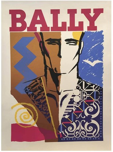 Bally Man Face Poster, 1979 for sale at Pamono