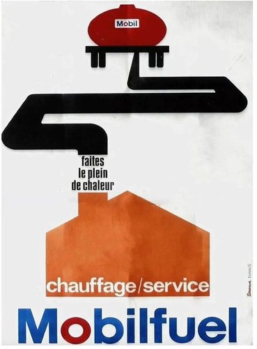 Mobil Oil Mobil Fuel Poster, 1960 for sale at Pamono
