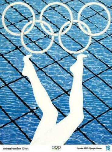 Anthea Hamilton London 2012 Olympics - Divers Poster, 2012 for sale at ...