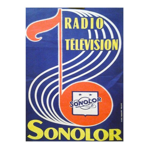 Sonocolor Radio Television, 1959, Póster en venta en Pamono