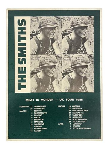 The Smiths Meat Is Murder Tour Poster, 1985 for sale at Pamono