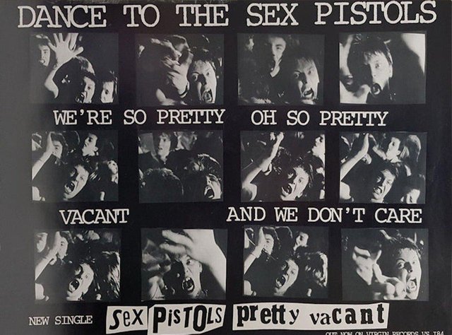 Sex Pistols Pretty Vacant Poster by Jamie Reid, 1977 for sale at Pamono