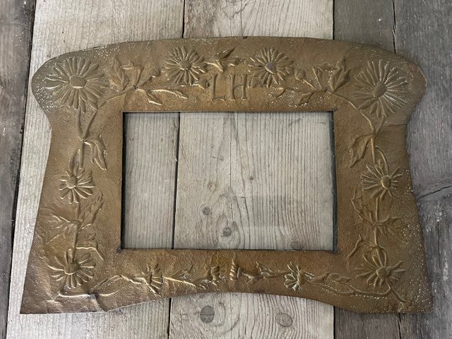 Gold Zinc Photo Frame for sale at Pamono