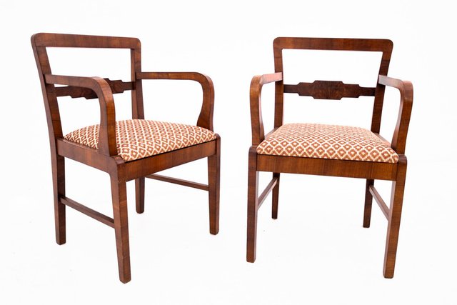 Set of Vintage Art Deco Polish Armchairs, 1940s for sale at Pamono