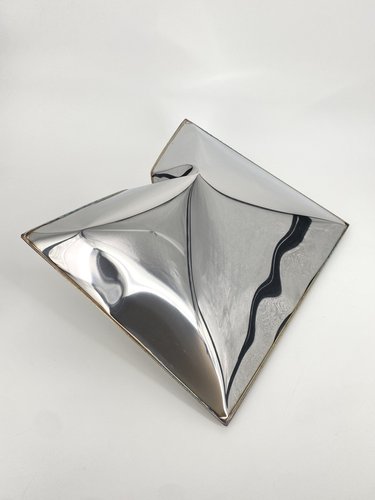 Pop-Style Metal Cushion in Chrome-Plating for sale at Pamono