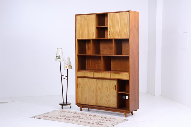 Vintage Wooden Bookcase, 1960s for sale at Pamono