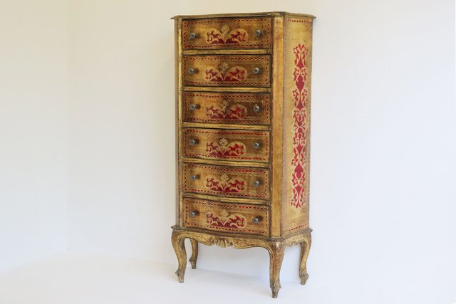 Tall Italian Renaissance Chest of Drawers, 1950 for sale at Pamono