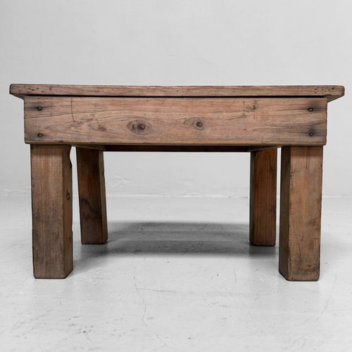Small Japanese Wooden Side Table, 1920s for sale at Pamono
