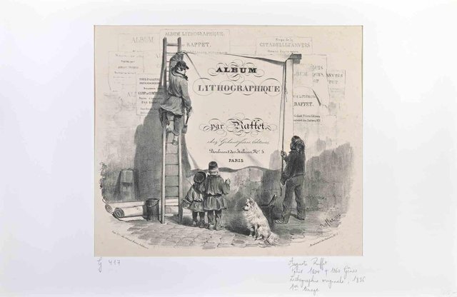 Auguste Raffet, The Board, Lithograph, 1836 for sale at Pamono